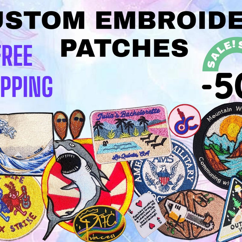 Custom Logo Iron Patches - Etsy
