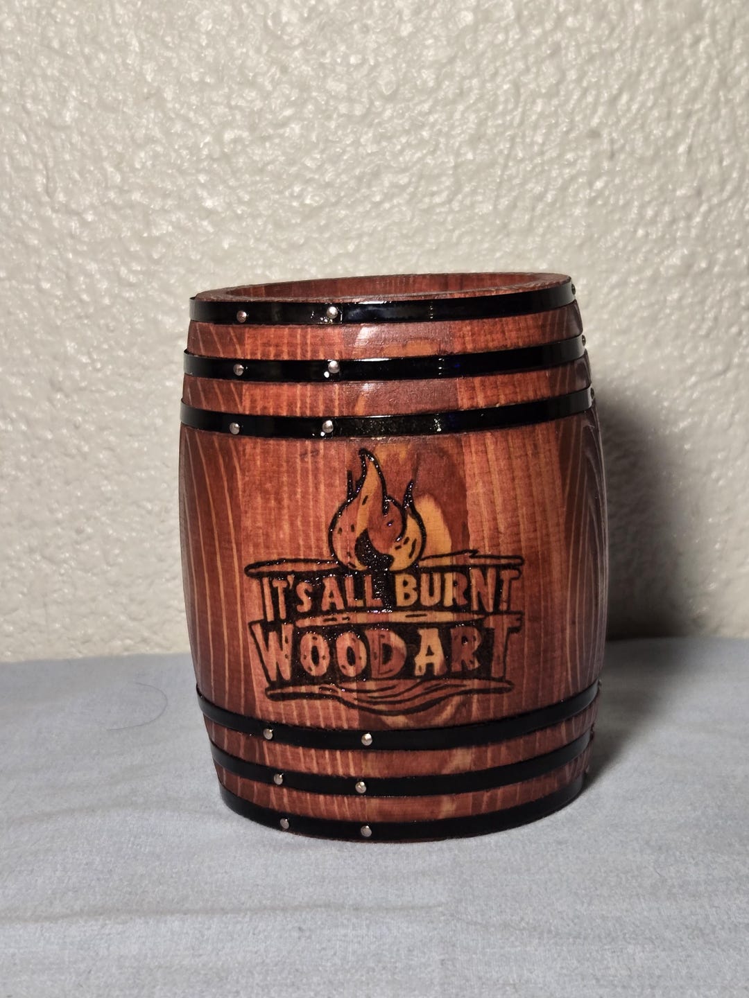 5 In. Custom Wood Barrel- I Will Burn a Picture of Your Liking! - Etsy