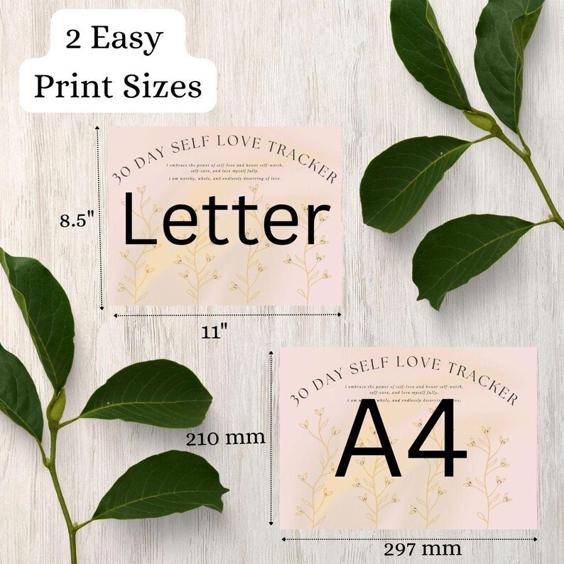 30-day Self Love Tracker Printable | Daily Self Care Journal | Wellness ...