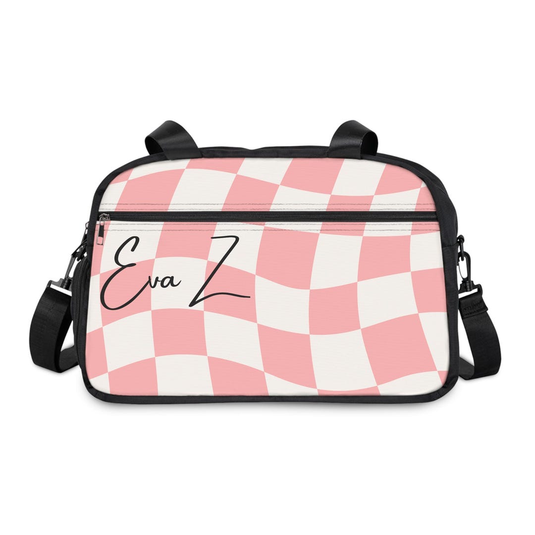 Personalized Checker Bag With Name Chic Fitness Handbag, Perfect for ...