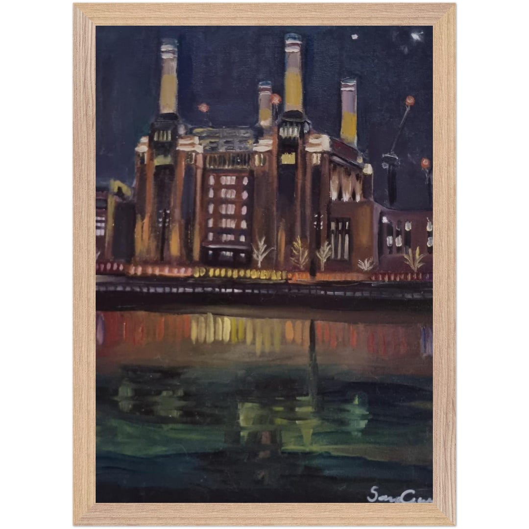 Battersea Power Station Print – London Art, Wooden Framed Poster - Etsy