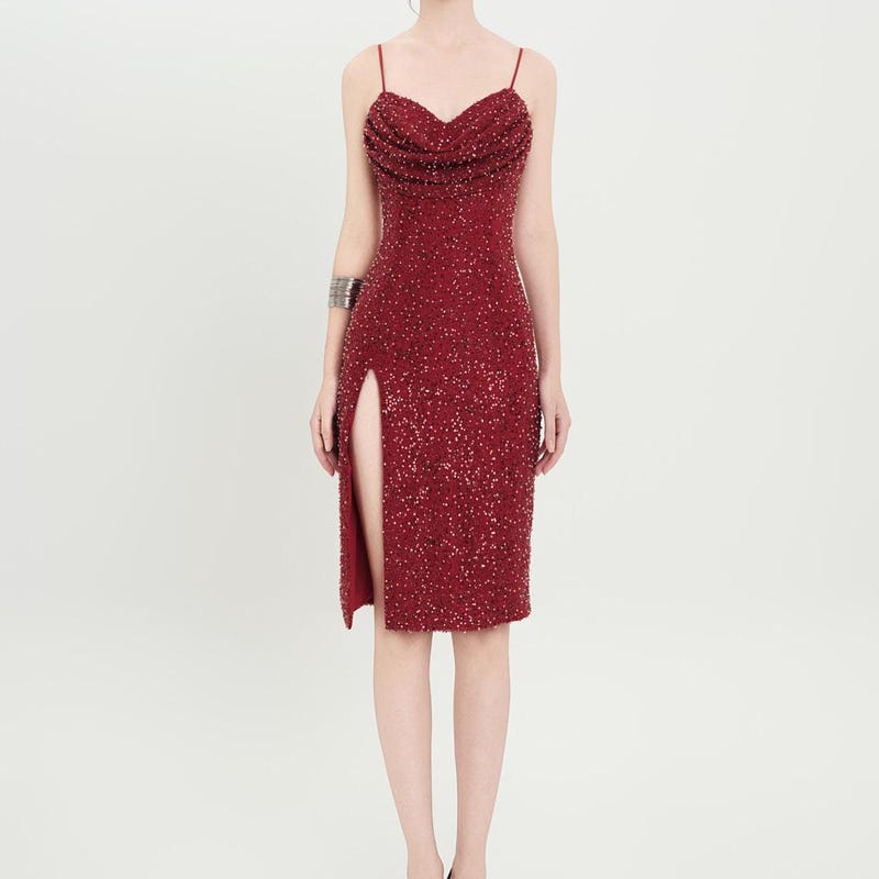 Red Dress Slit - Etsy