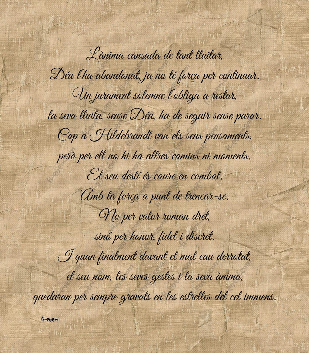 The Fallen Warrior – Printable Poem (catala) - Etsy