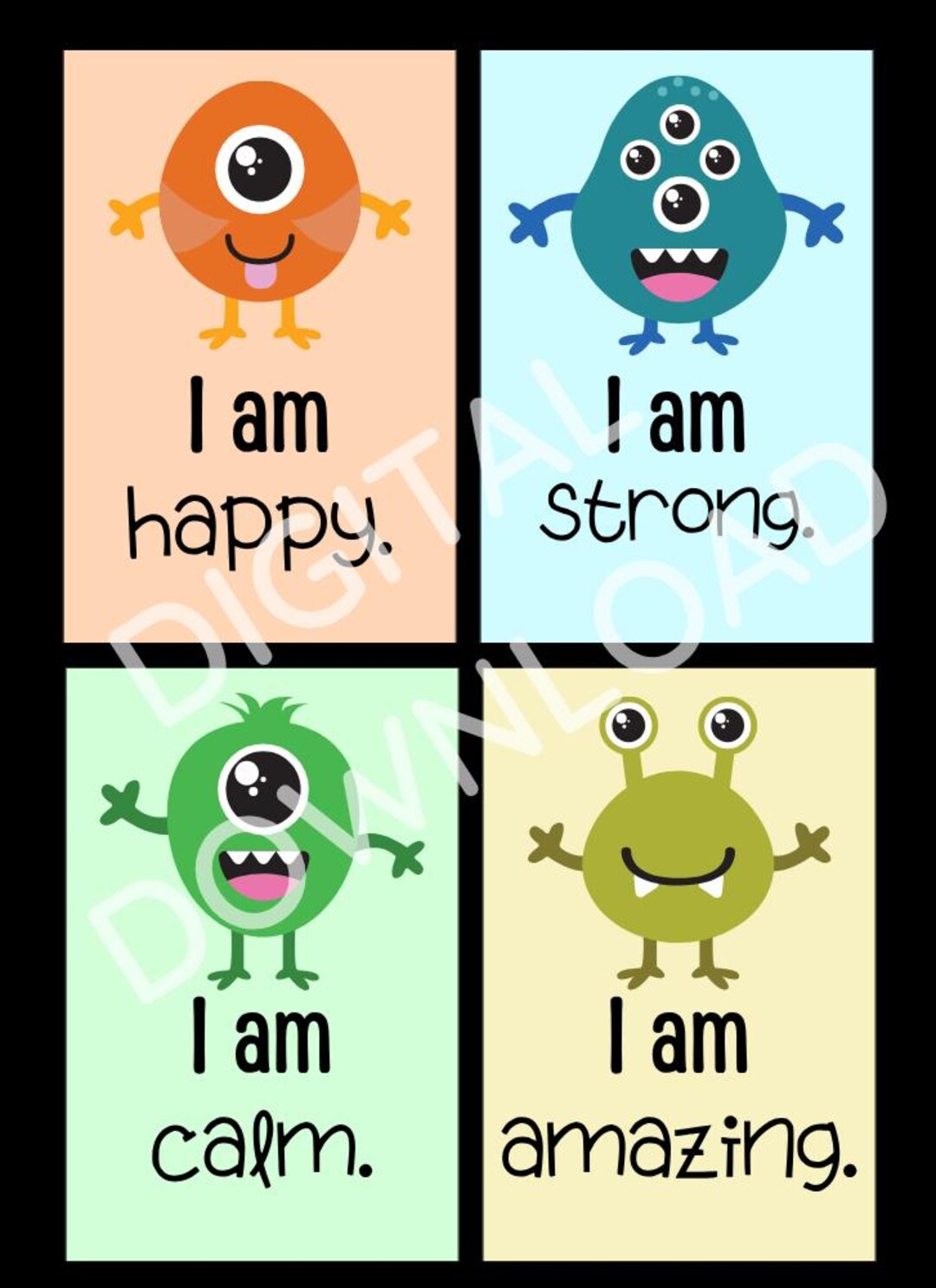 Kids Affirmation Cards, Positive Self-talk, Emotional Regulation ...