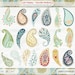 Paisley Clipart, Colorful Bohemian Clip Art, Hand Drawn Paisley ...