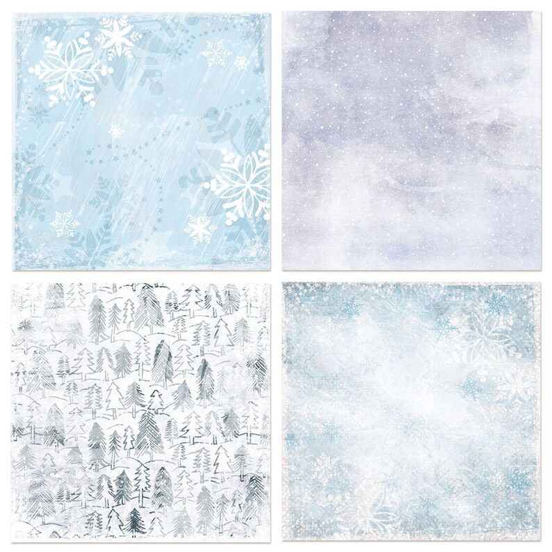 Frozen Winter Digital Paper Snowflake Pattern Backgrounds - Etsy