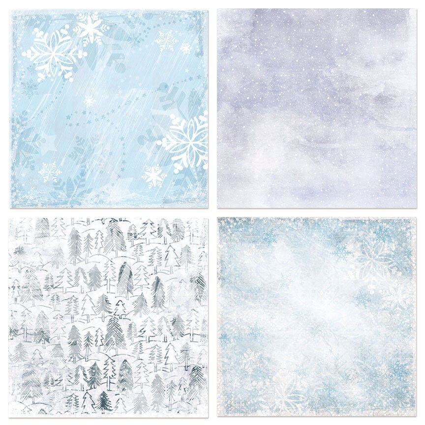 Frozen Winter Digital Paper Snowflake Pattern Backgrounds - Etsy