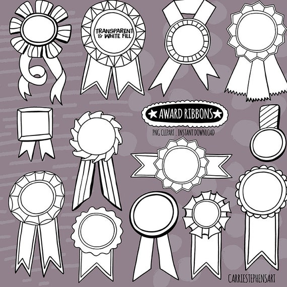 Winners Ribbons Clipart Black