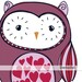 Pink & Purple Valentine Owl Clipart, Cute Owl Digital Graphics, Girls ...