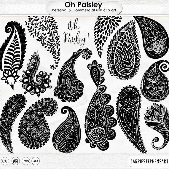 Single Paisley Clip Art