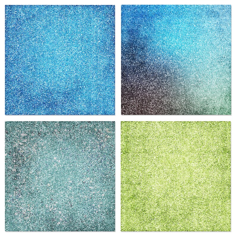 Sea Turtle Glitter Digital Paper | Teal, Blue & Green Water Themed ...
