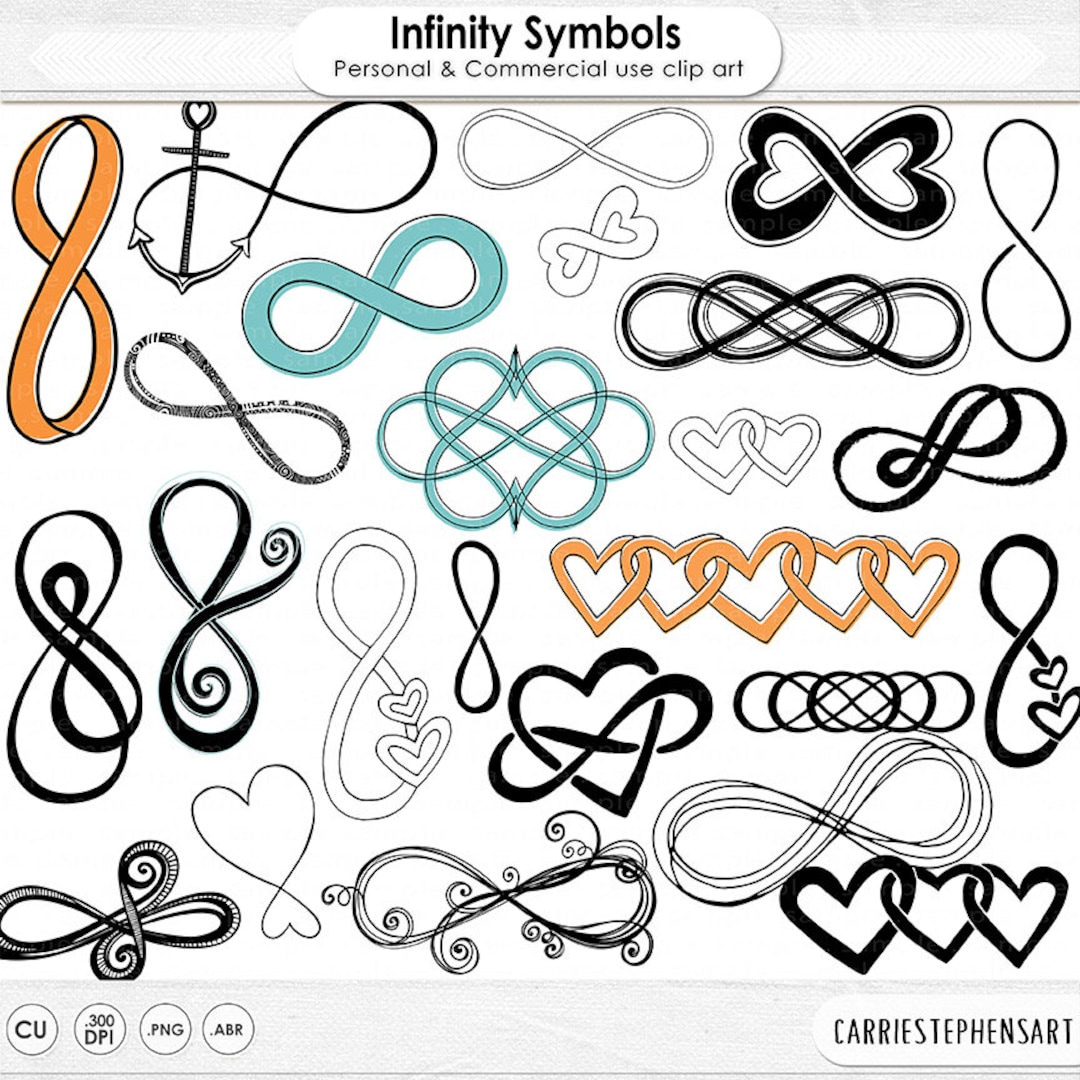 Infinity Symbol Clip Art, Infinite Love Wordart Silhouette PNG, Digital ...