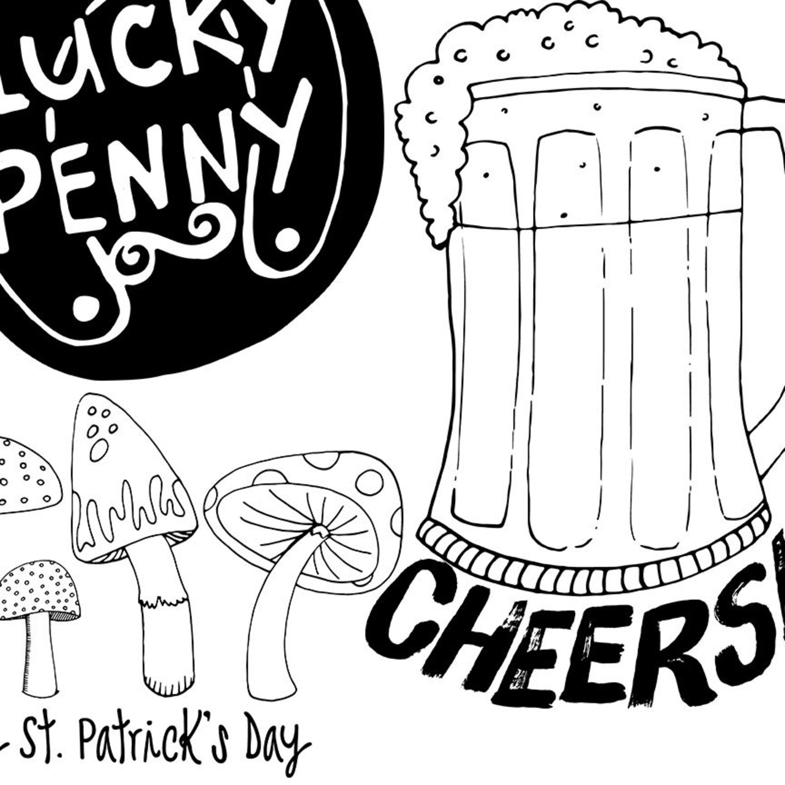 St Patrick's Word Art Digital Stamps Photoshop Brush - Etsy