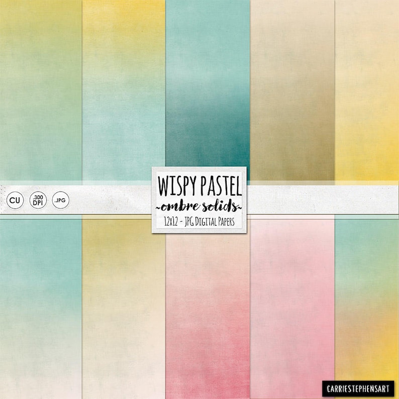 Ombre Digital Paper Pastel Gradient Printable Background - Etsy
