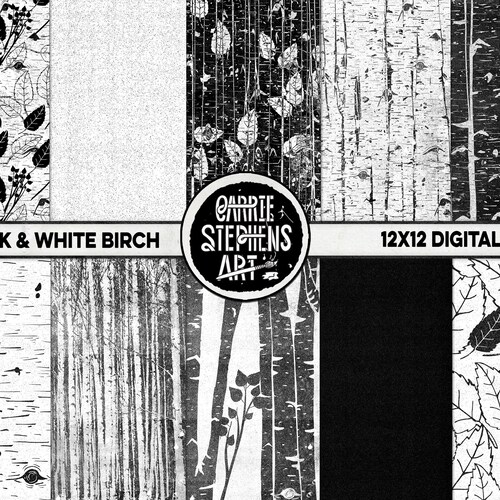 Black and White Digital Paper Background Scrapbook Papers - Etsy