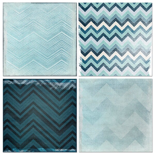 Sky Blue Digital Paper Chevron Pattern Masculine Textured | Etsy Canada