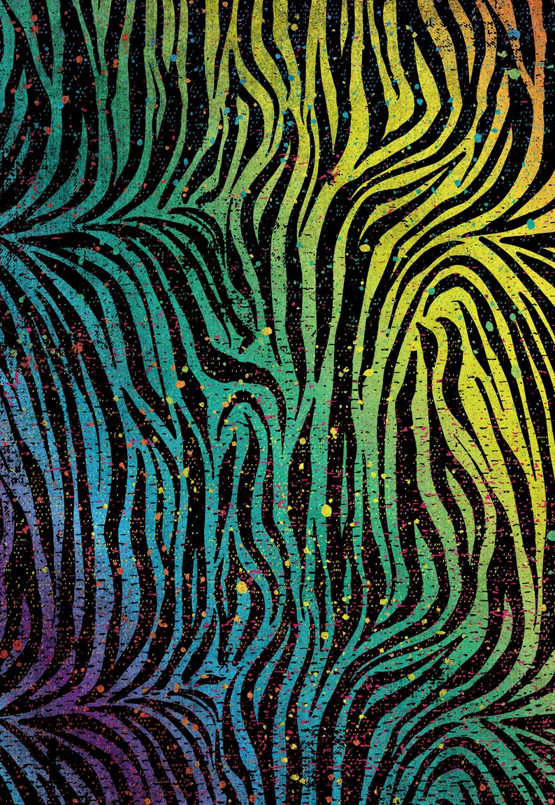 Rainbow Leopard Pattern Digital Paper Animal Print Background | Etsy