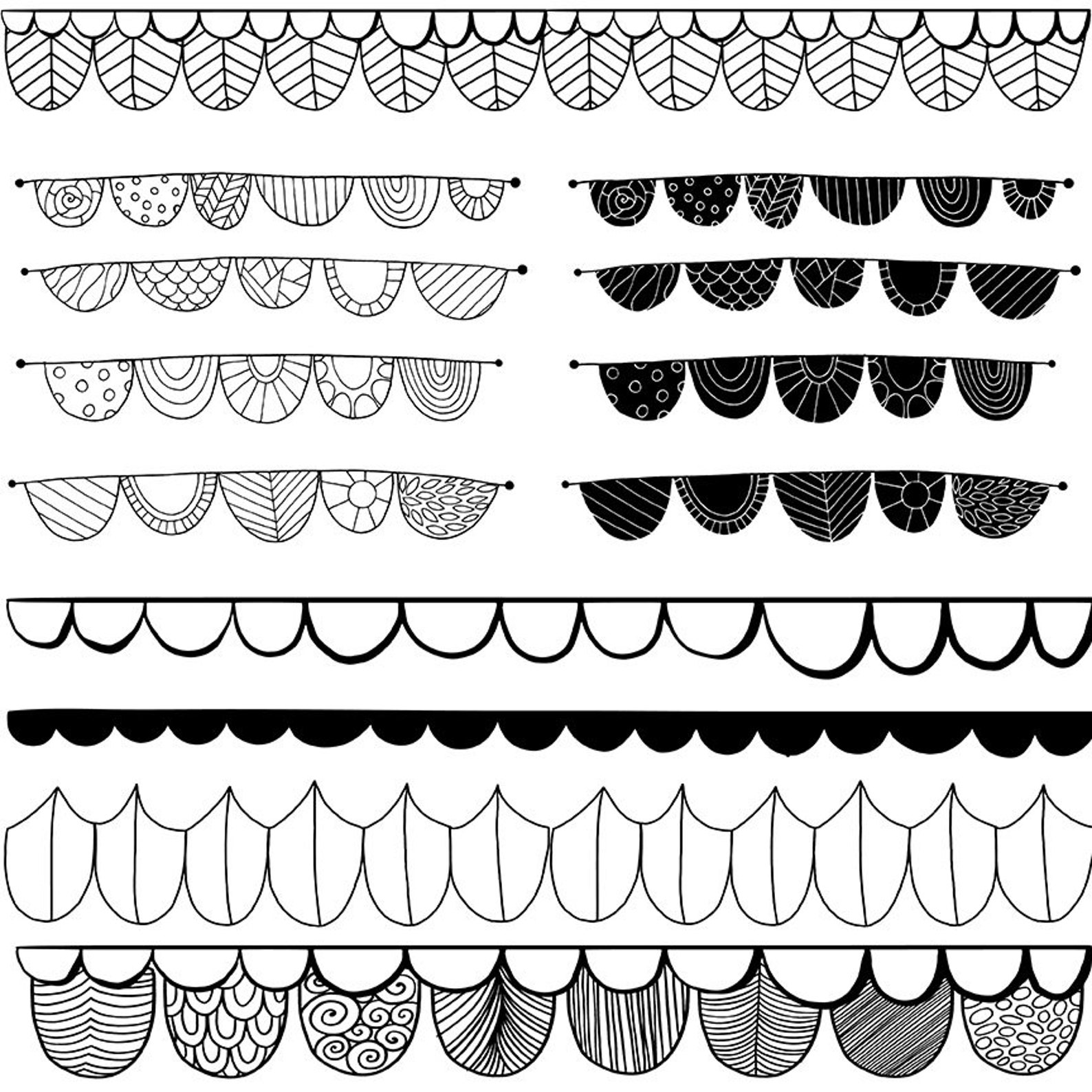 Mermaid Clipart Borders Mermaid Scales Girls Lace Border - Etsy