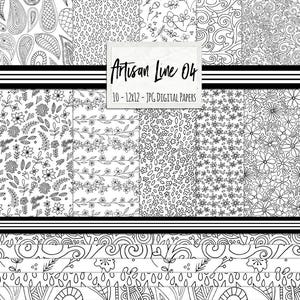 Black and White Digital Background Bundle, Digital Paper Bundle ...
