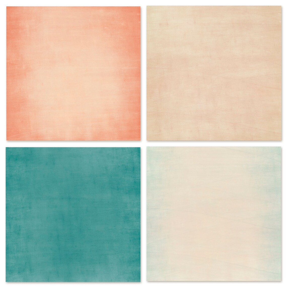 Tropical Vacation Digital Paper, Coral & Teal, Island Sunset Boho Chic ...