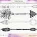Boho Arrows Clipart, Tribal Design, Arrow Clipart Doodle, Hand Drawn ...