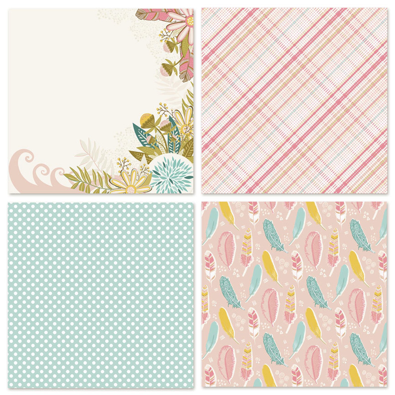 Lovely Lady Patterned Digital Papers Feminine Pink - Etsy