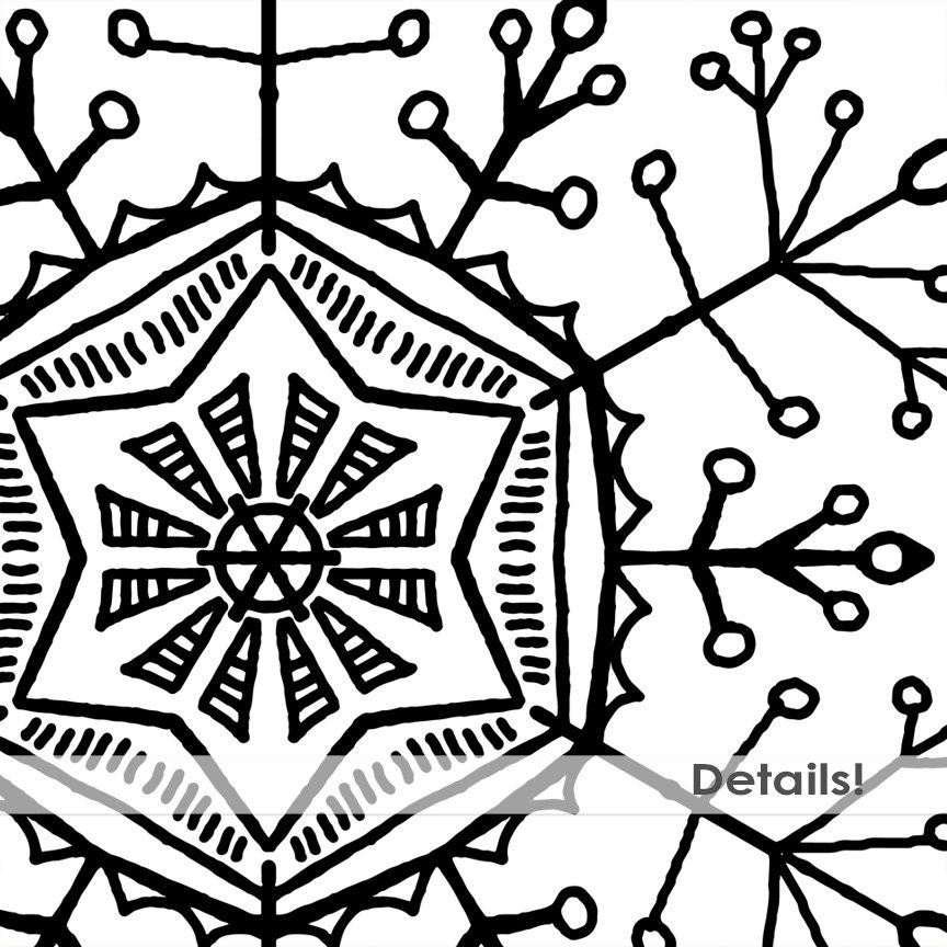 Frozen Snowflake Clipart, Intricate Snowflakes, Christmas Clipart ...