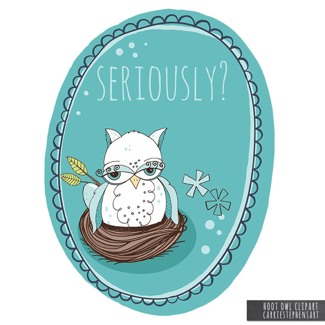 Hoot Owl Clipart Owl Graphic Download PNG Files Printables - Etsy