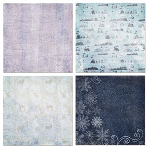 Winter Digital Paper, Winter Woodland Wonderland, Christmas Digital ...