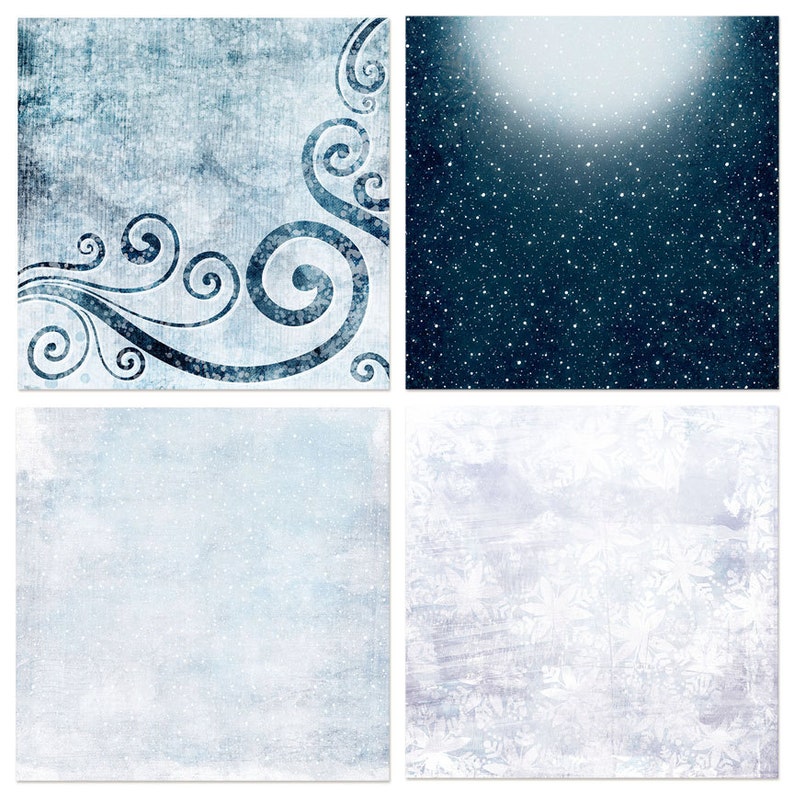 Frozen Winter Digital Paper Snowflake Pattern Backgrounds - Etsy