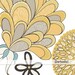 Gray & Yellow Modern Flower Clip Art, Flower Digital Clipart Download ...