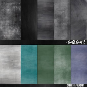 Chalkboard Digital Paper, Chalk Board Background Texture, Grey, Green ...