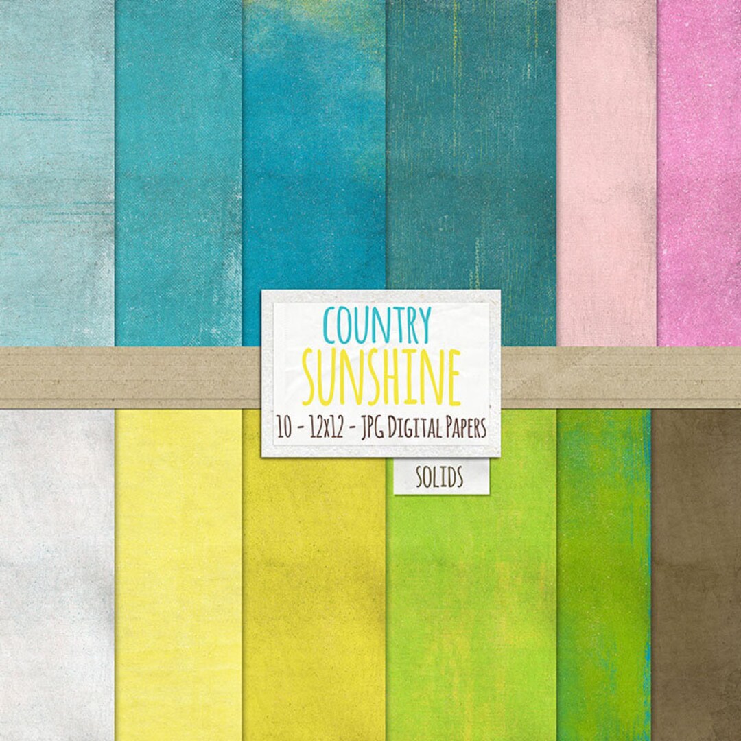 Colorful Summer Digital Papers, Instant Download Textured Cardstock ...