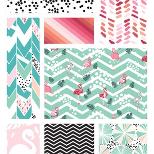 Flamingo Digital Paper, Tropical Scrapbook Backgrounds, Flamingo ...