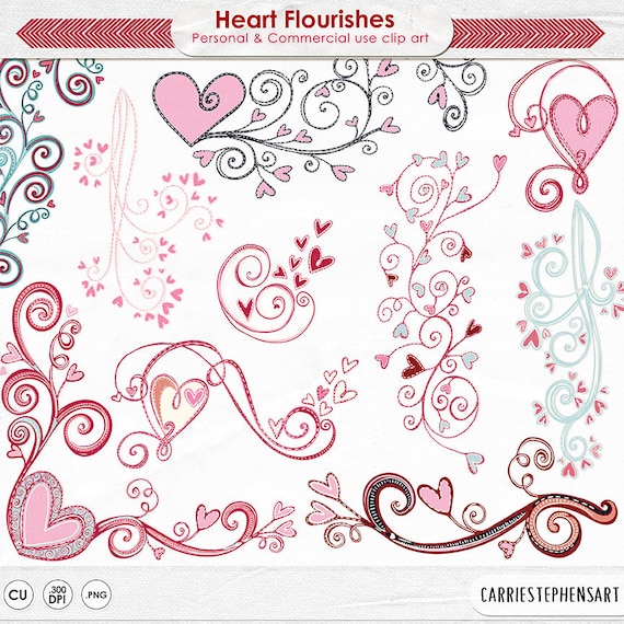Wedding Hearts Clip Art Pink