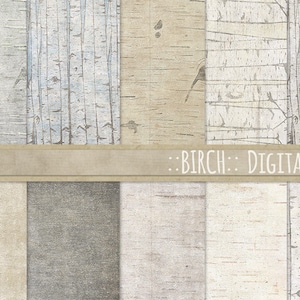 Birch Rustic Wood Digital Paper Pack, Country Farmhouse Wedding ...
