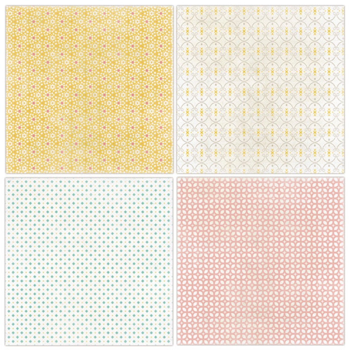 Pastel Digital Papers Pink Blue & Yellow Digital - Etsy