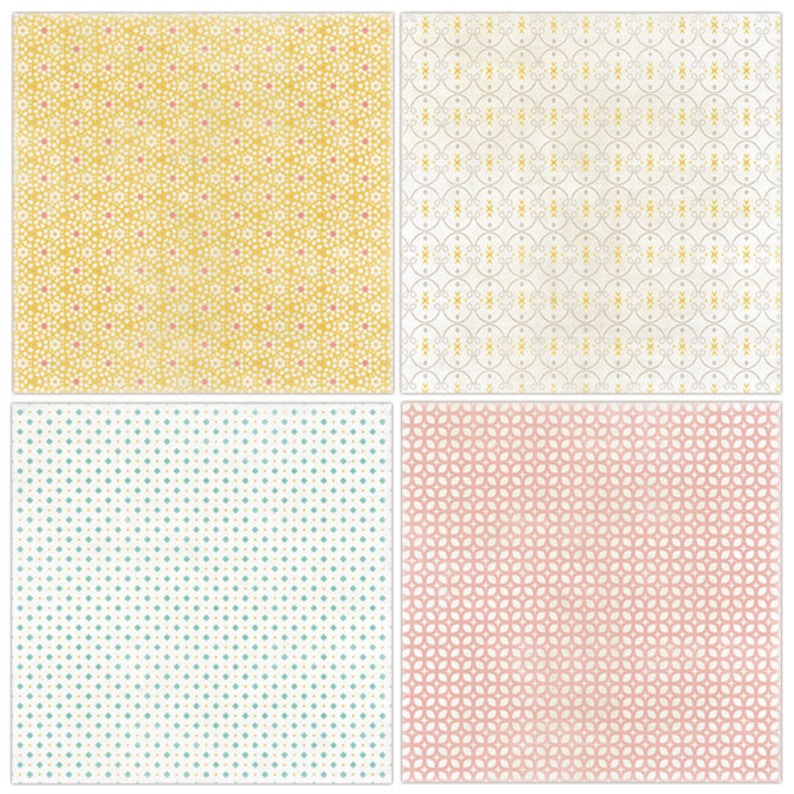 Pastel Digital Papers Pink Blue & Yellow Digital - Etsy