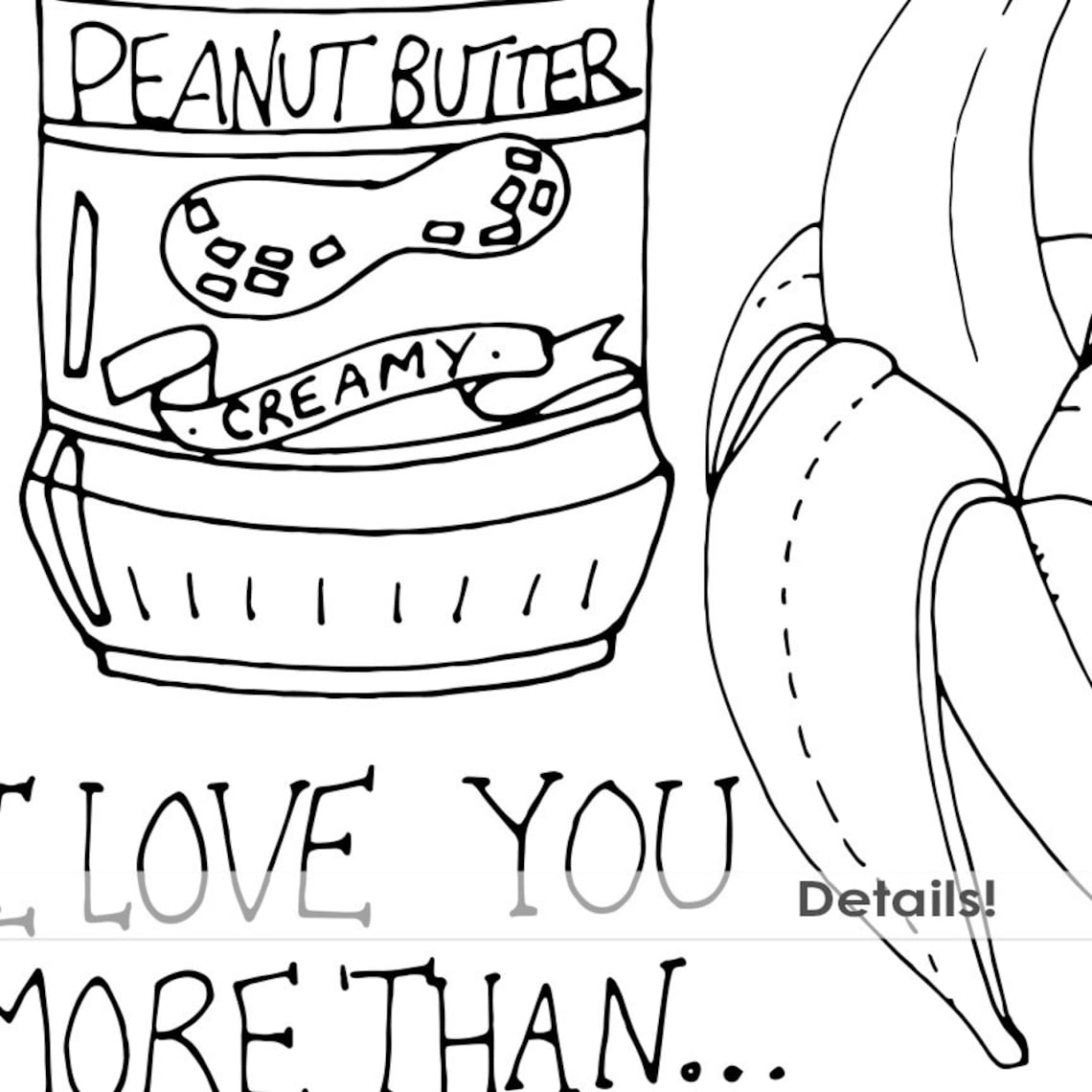 Peanut Butter & Jelly Digital Stamps Whimsical Doodle | Etsy