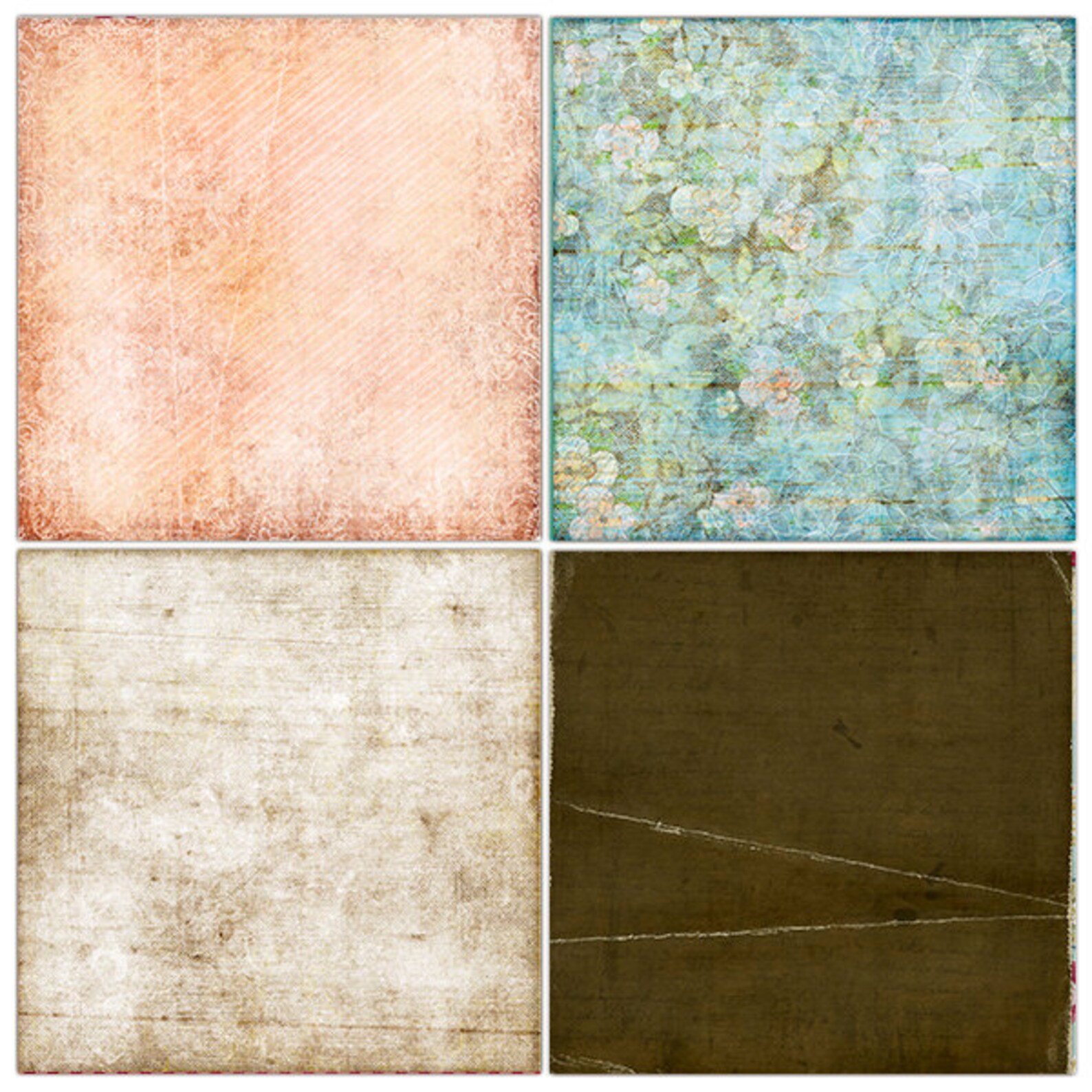 Shabby Chic Digital Paper Download Vintage Style Floral - Etsy