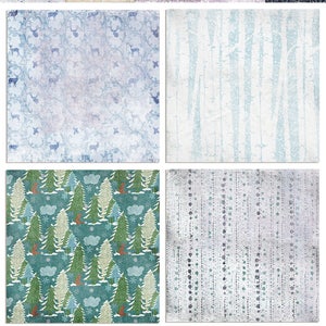 Winter Digital Paper, Winter Woodland Wonderland, Christmas Digital ...