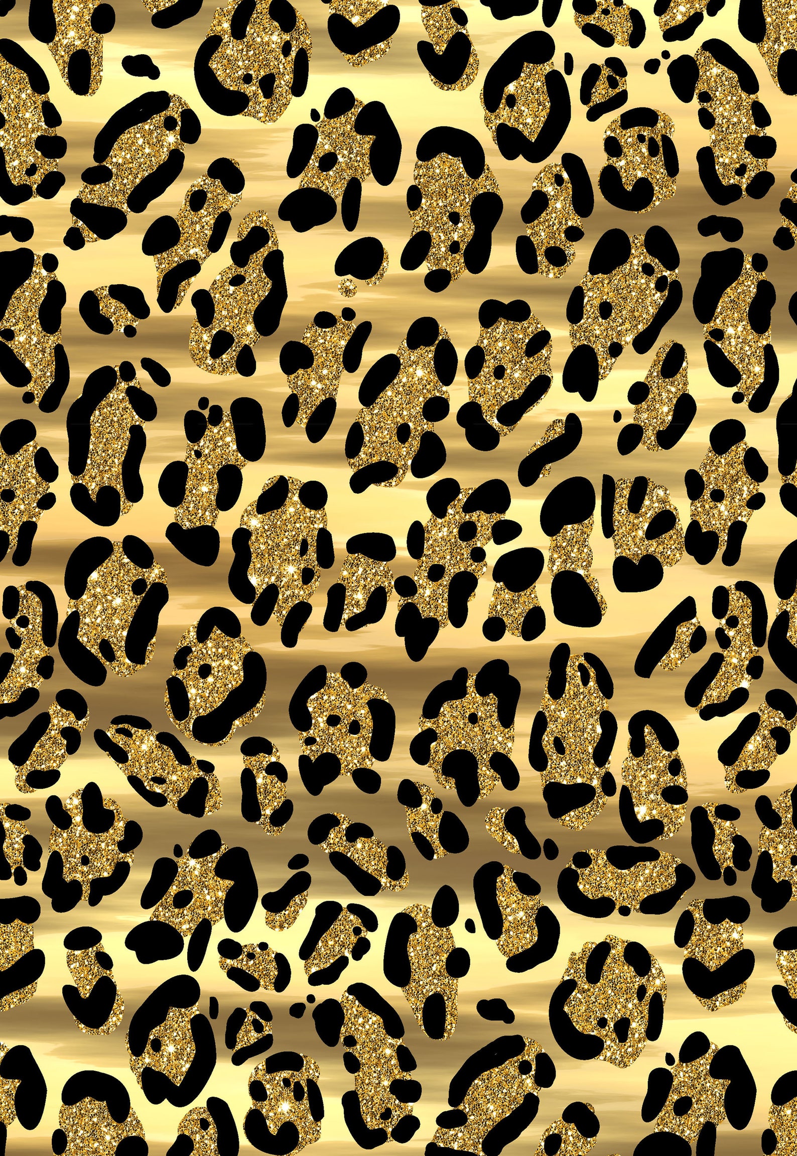 Black & Gold Animal Print Digital Paper Patterns | Etsy