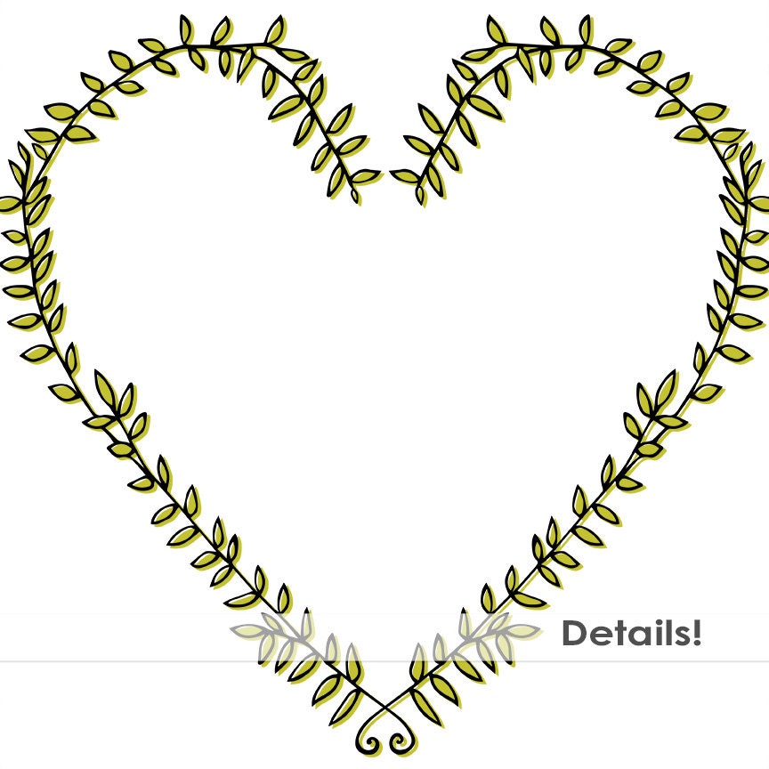 Laurel Wreath Frame Clip Art Digital Stamps PNG Images & - Etsy