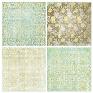 Vintage Scrapbook Backgrounds, Shabby Chic Floral Digital Paper ...