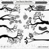 Doodled Leaves Clip Art, PNG Leaf Digital Stamp Printable & Photoshop ...