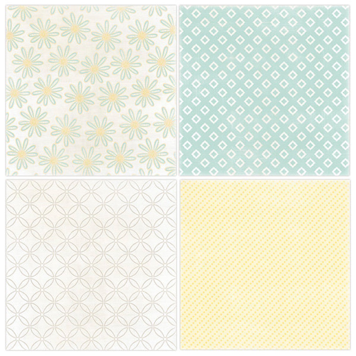 Pastel Digital Papers Pink Blue & Yellow Digital - Etsy