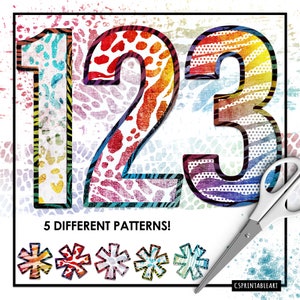 Alphabet Letters Clip Art - Rainbow Animal Print Light, Colorful ...