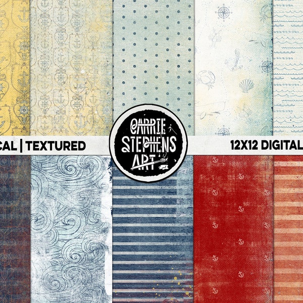 Digital Vintage Nautical Craft Paper - Etsy