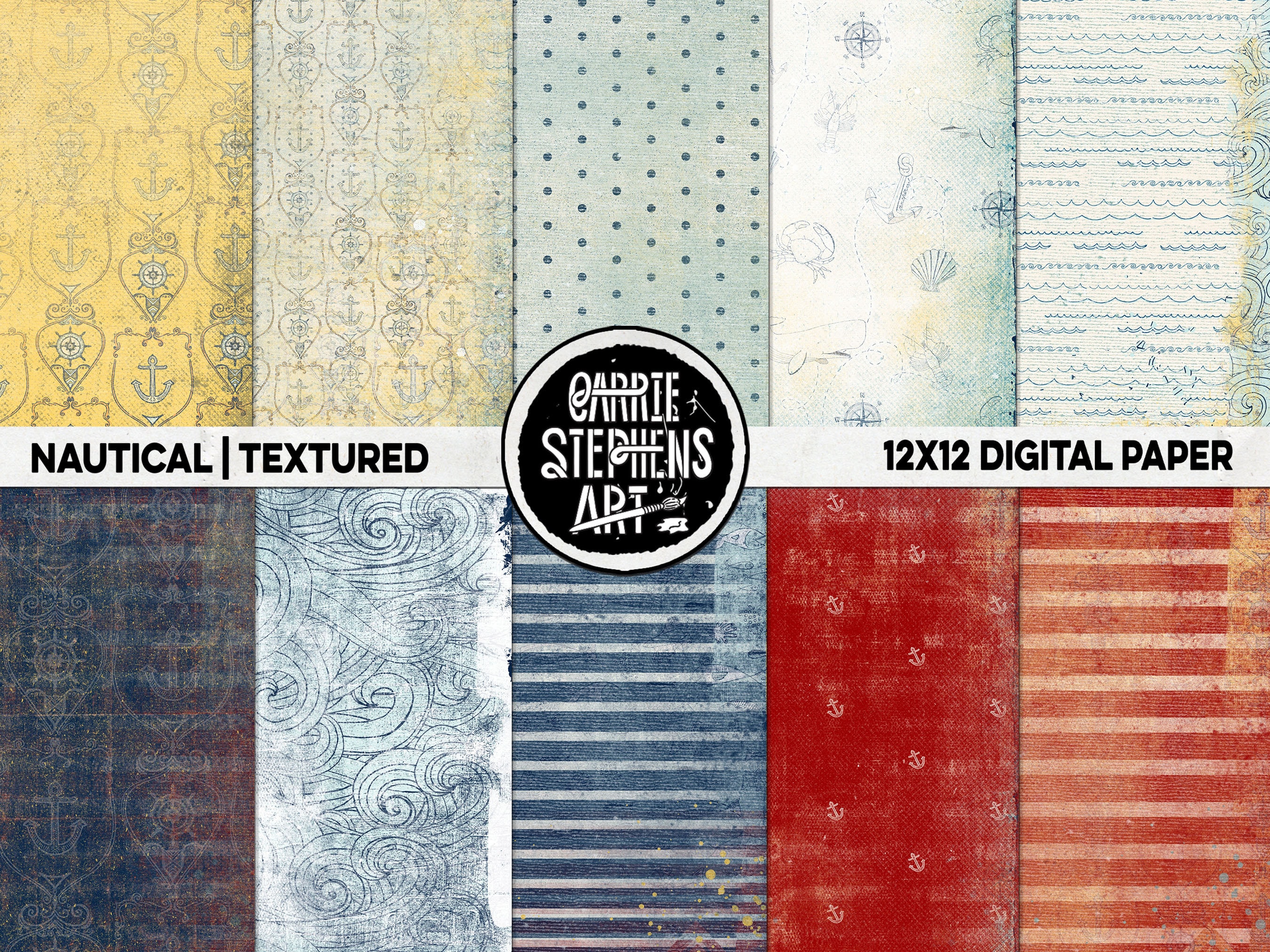 Mint Chevron Wallpaper With Anchor