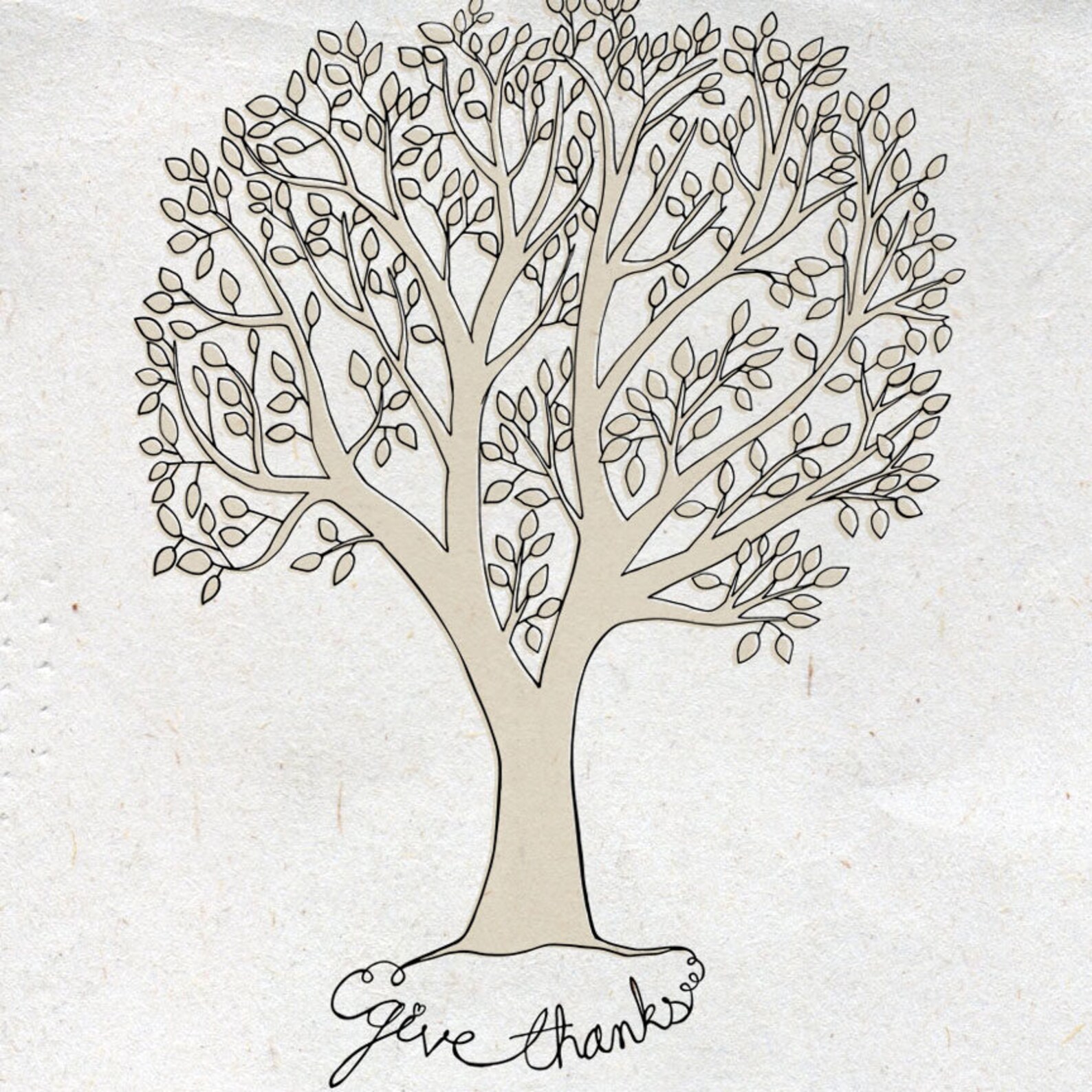 Thanksgiving Clip Art, Thankful Tree Graphic, Thanks Giving Lineart ...